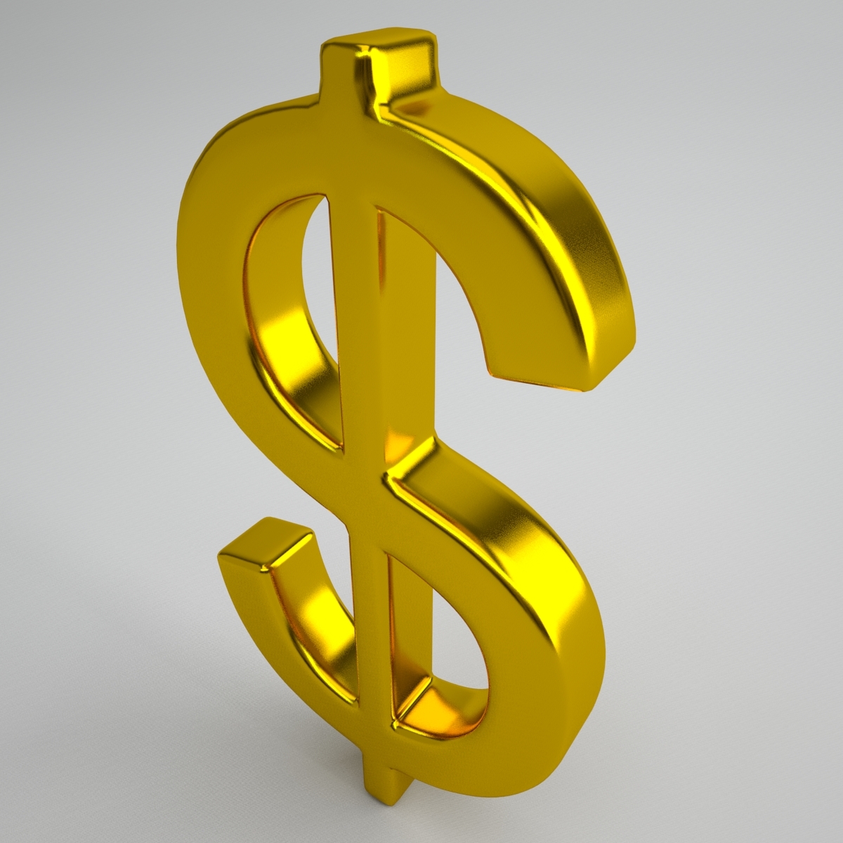 free dollar sign gold 3d model