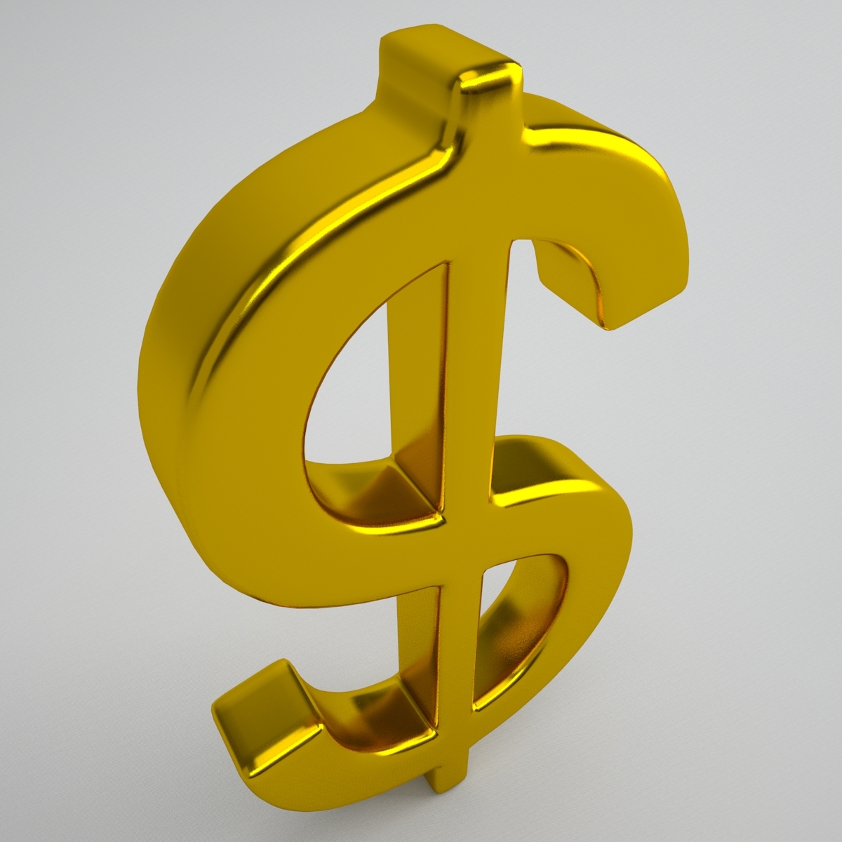 free dollar sign gold 3d model