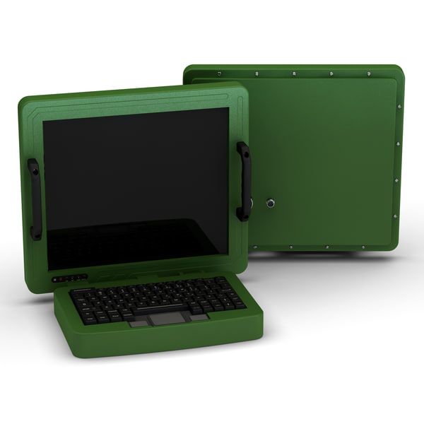 3d model of military laptops