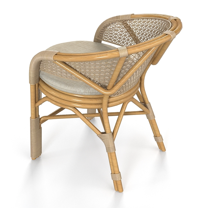 wicker outdoor chair 3d model