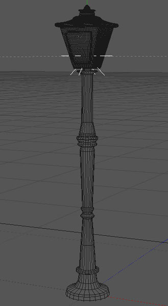 classic lamp post lighting night obj