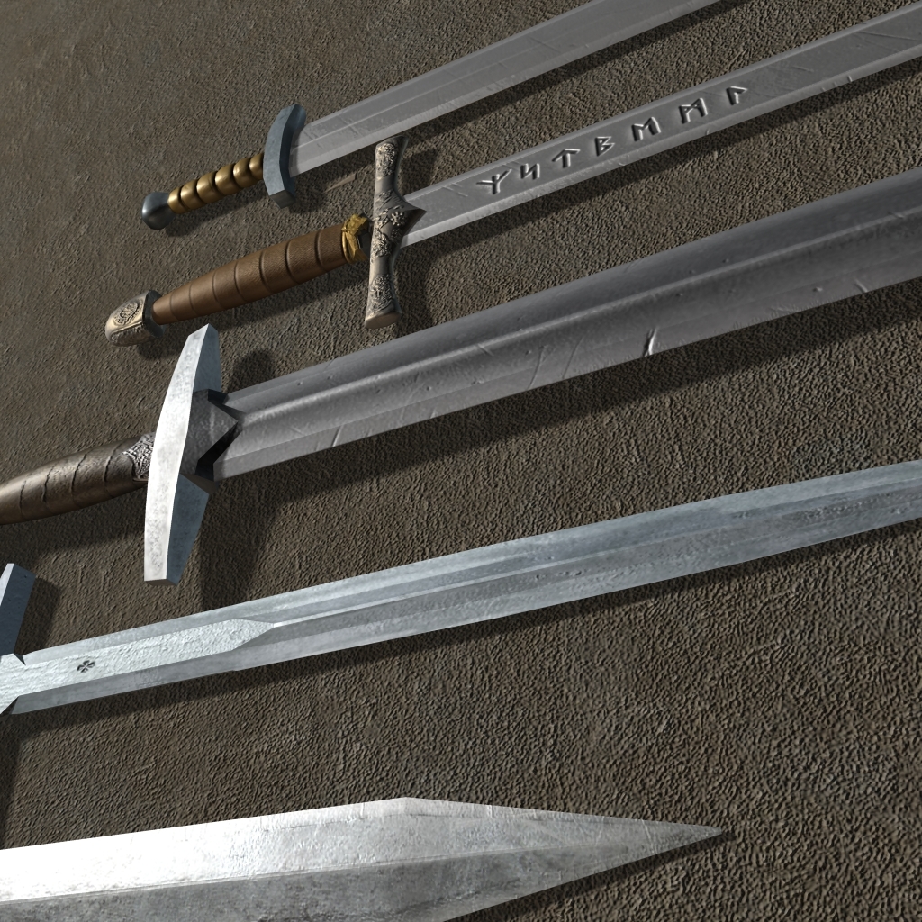 set swords 3d model