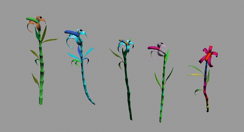 free flowers lily 3d model
