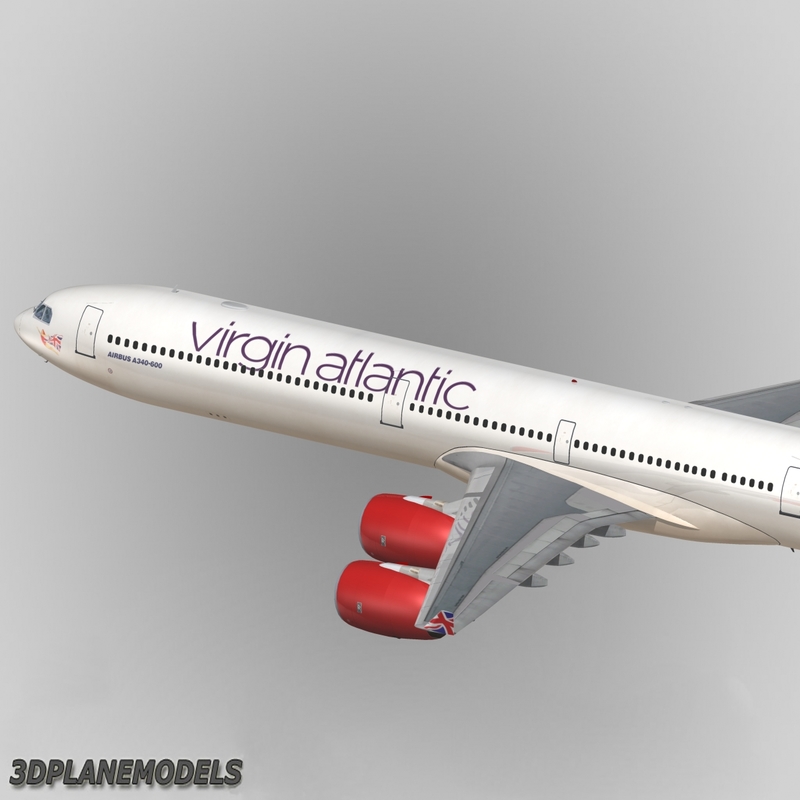 airbus a340-600 3d model