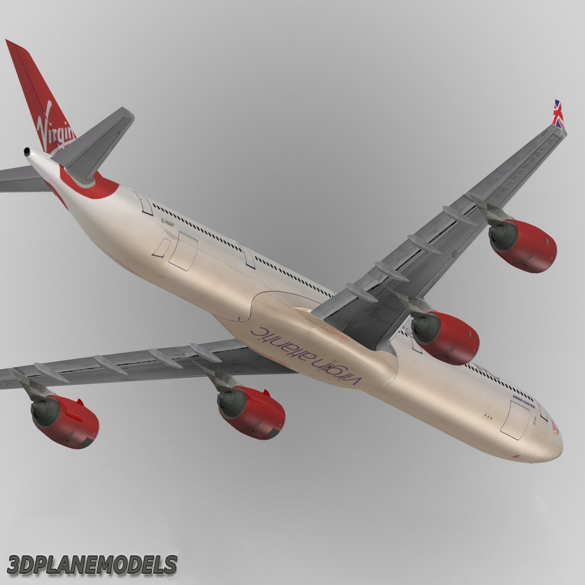 airbus a340-600 3d model