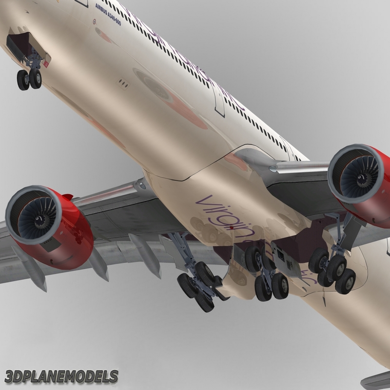 airbus a340-600 3d model