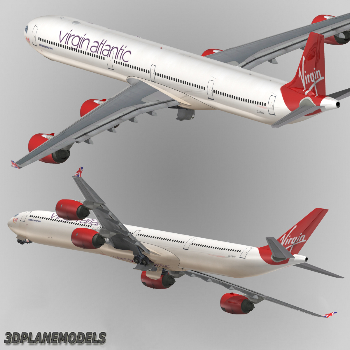 airbus a340-600 3d model