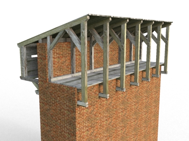 castle hoarding section 3d 3ds