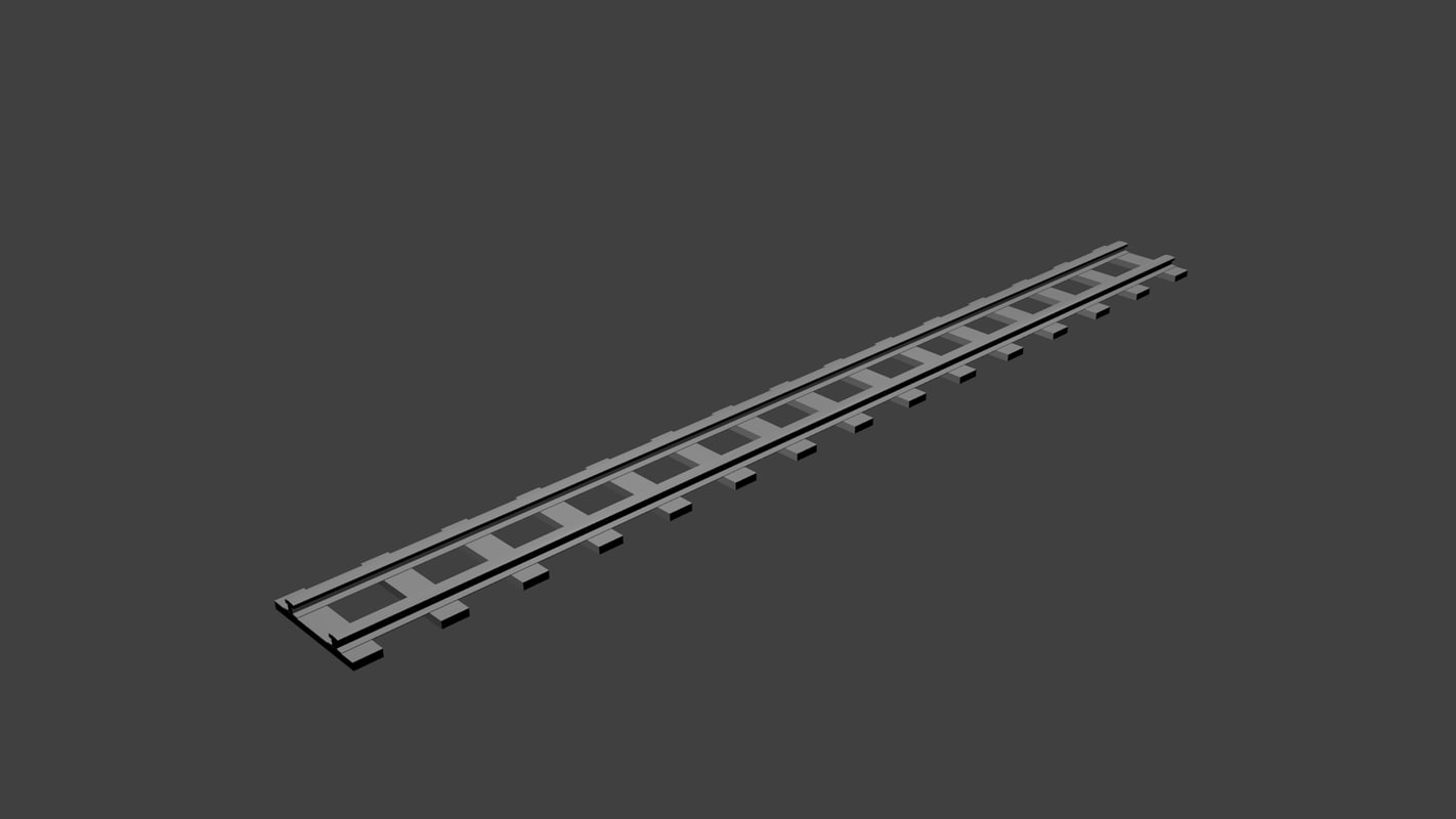 3d model simple train track