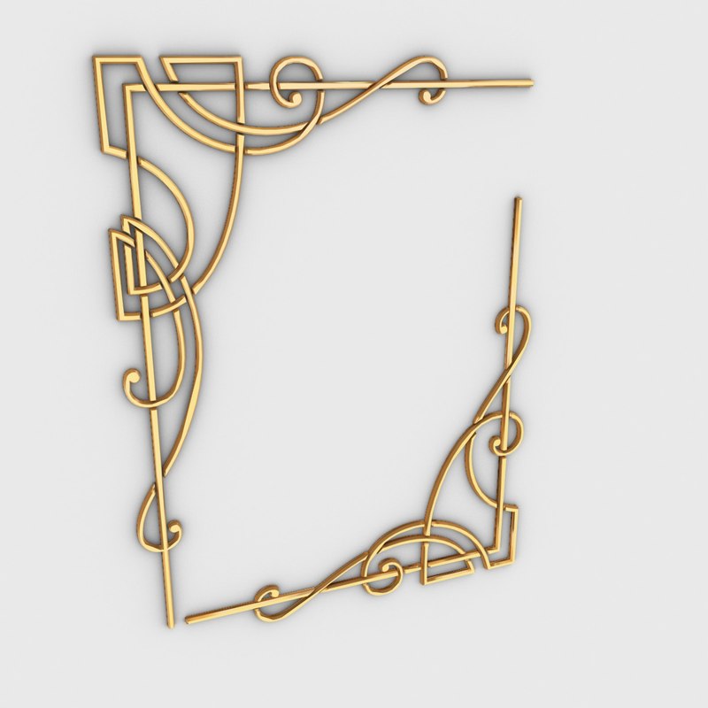 3d model decorative corners