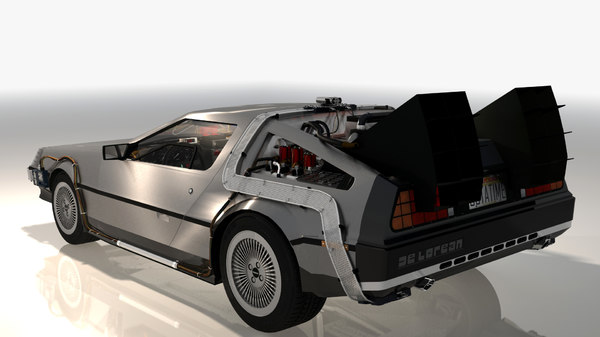 3d delorean car model