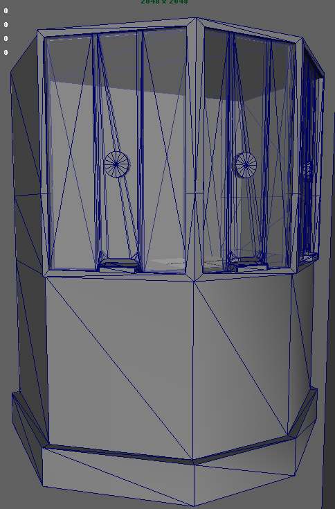 wooden ticket booth 3d obj