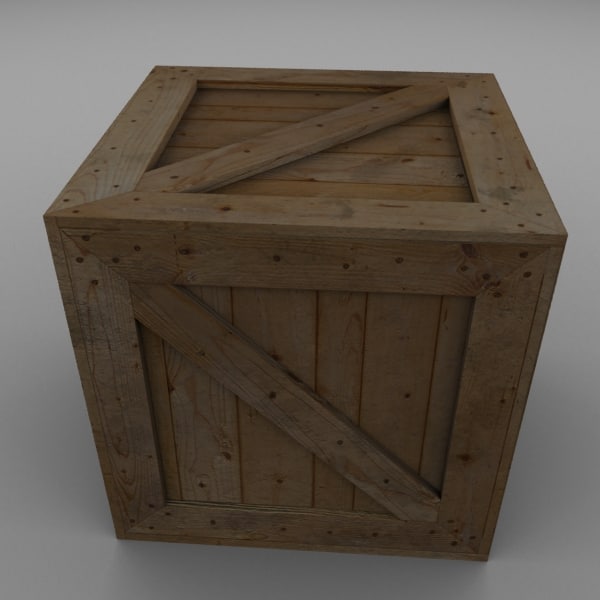 3d model wood carton