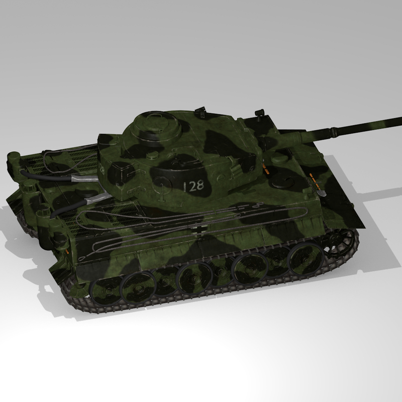 3d german wwii tank tracks model