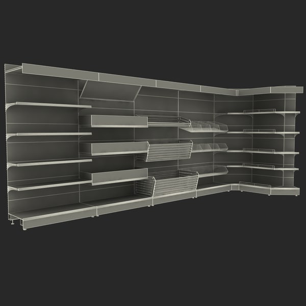 3d supermarket shelves 2
