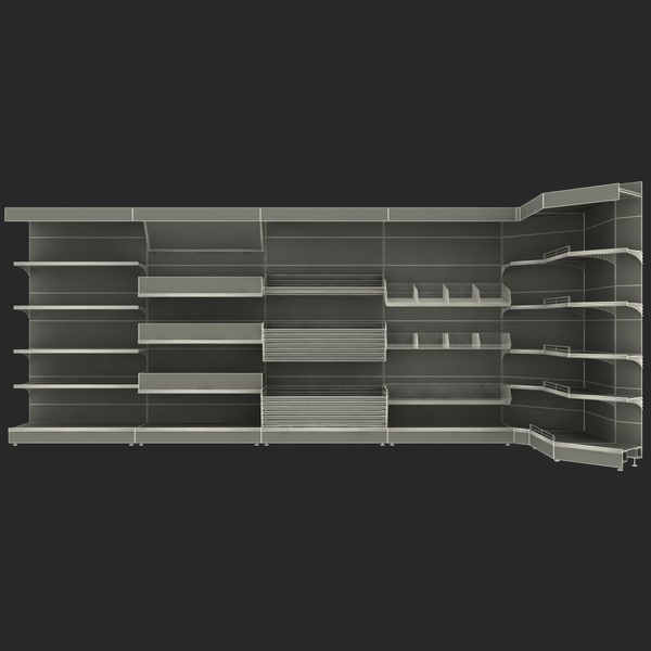 3d supermarket shelves 2