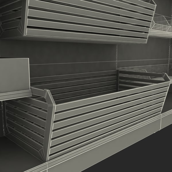 3d supermarket shelves 2