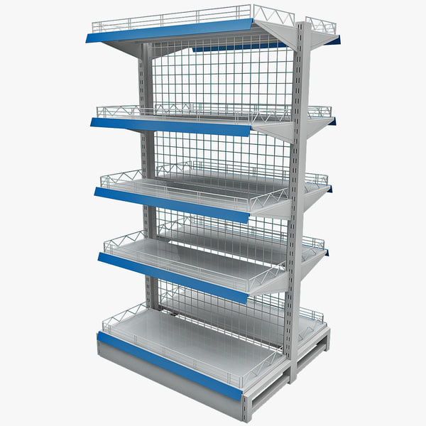 3d supermarket shelves 2