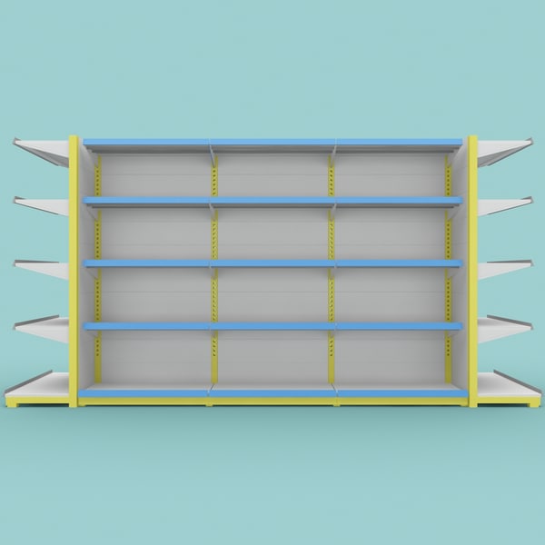 3d supermarket shelves 2