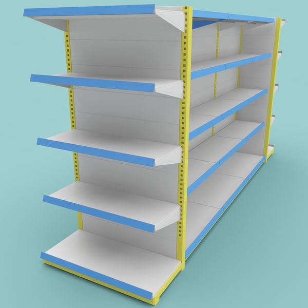 3d supermarket shelves 2