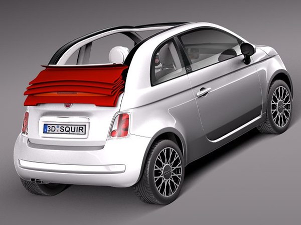 3d model fiat 500 c 500c