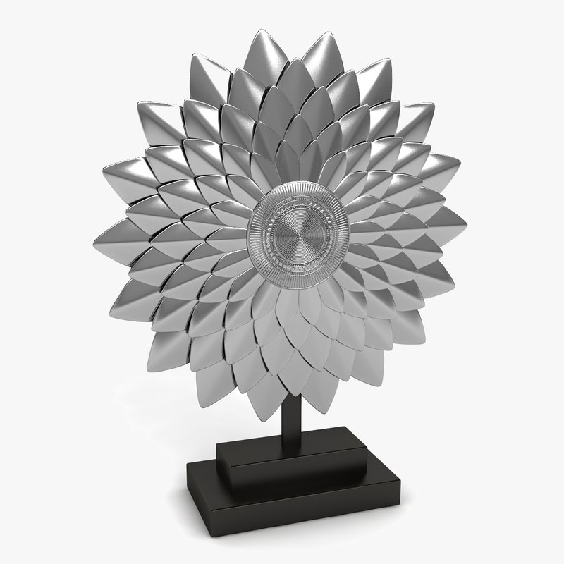 3d silver sculpture model