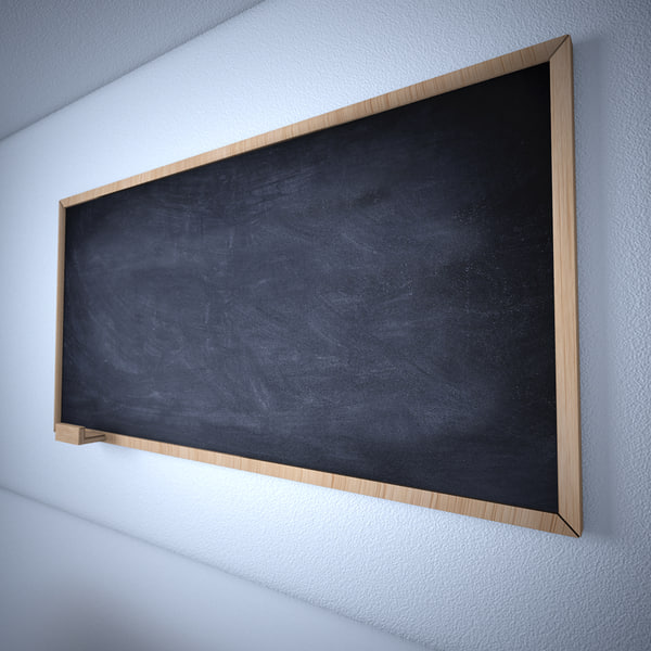 blackboard board 3d model