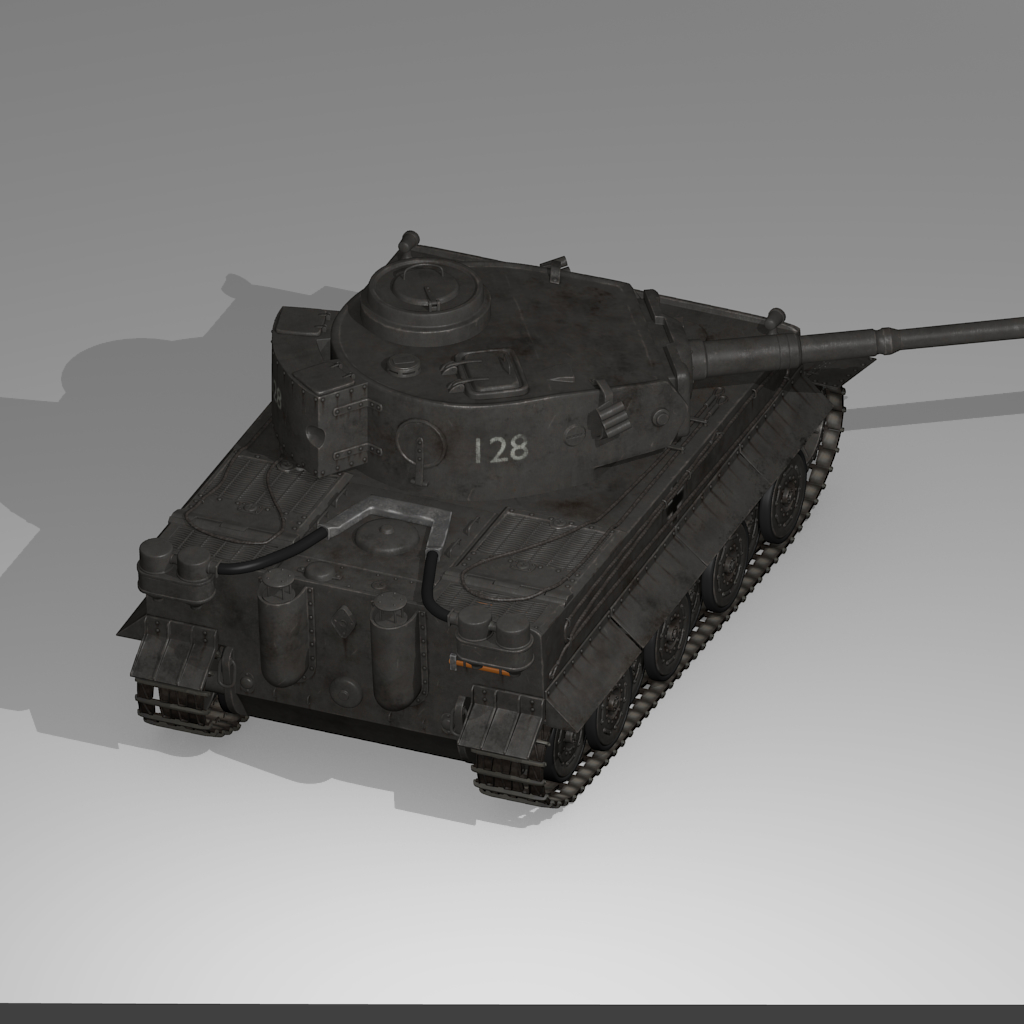 3d obj german wwii tank tracks