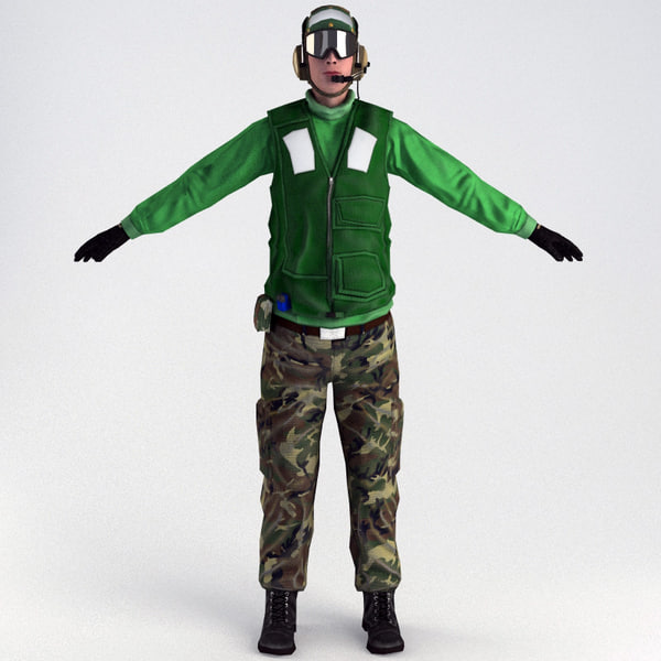 air force characters static 3d model