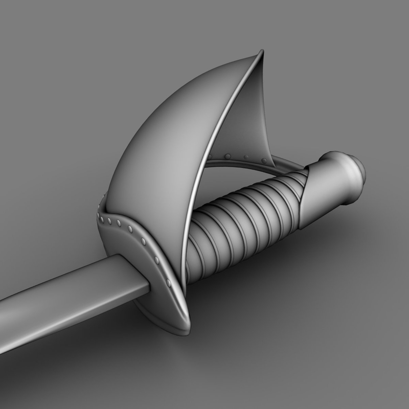 naval cutlass 3d model