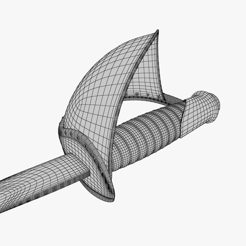 naval cutlass 3d model
