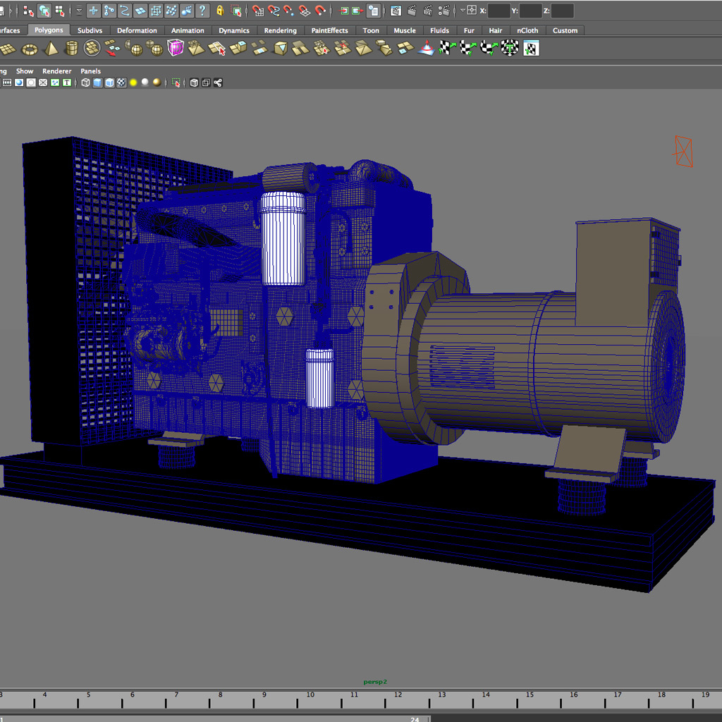 3d model diesel generator