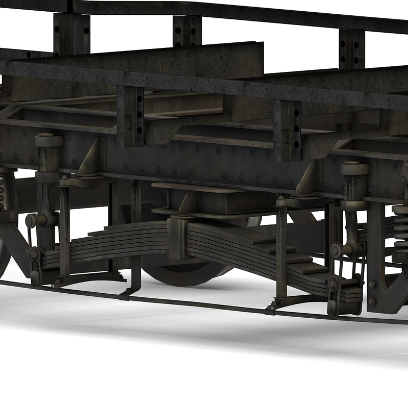 3d model train chassis