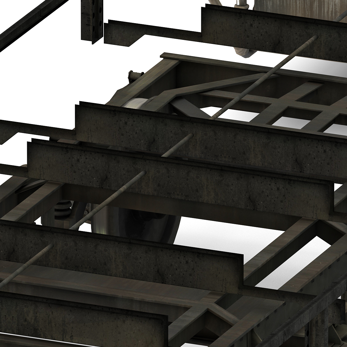 3d model train chassis