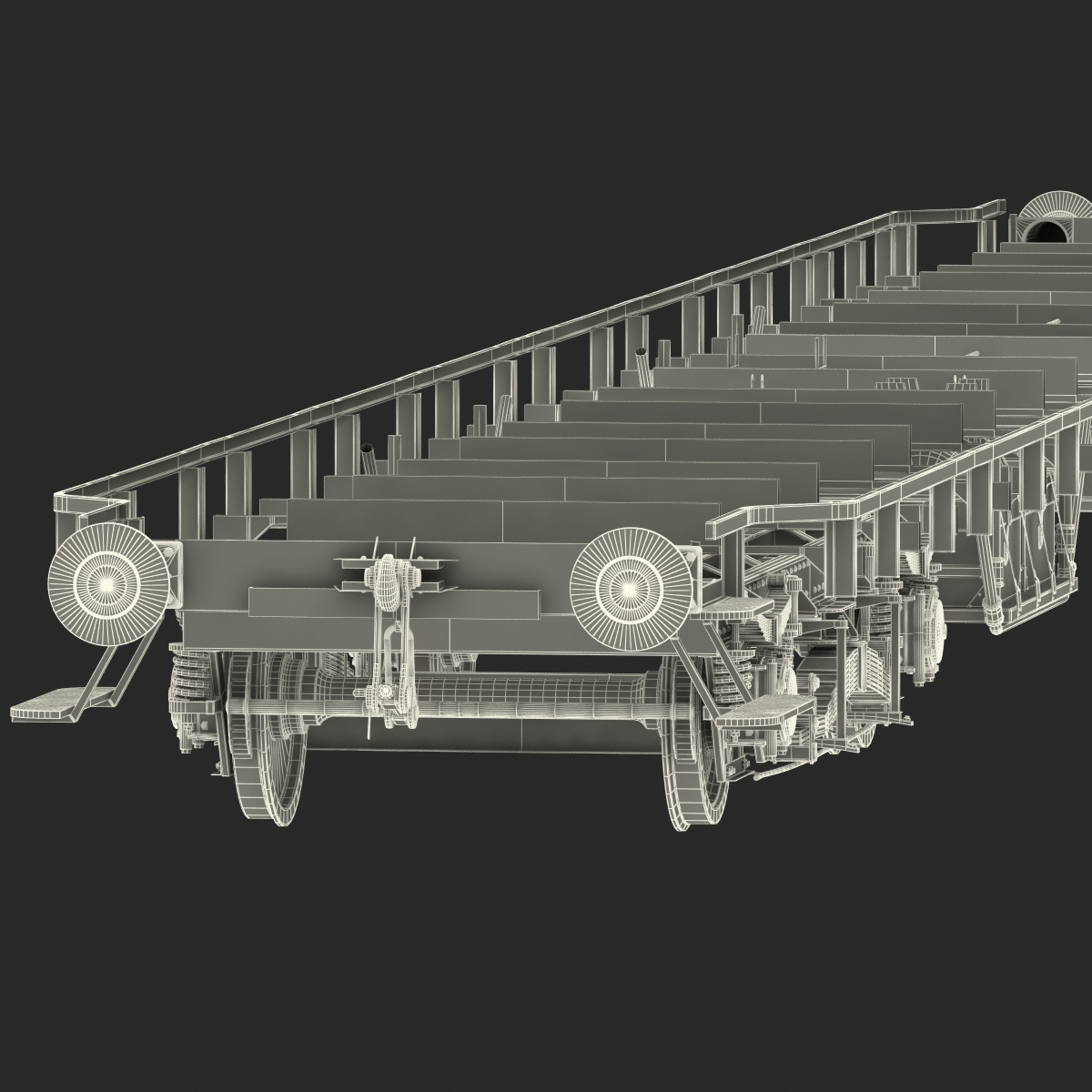 3d model train chassis