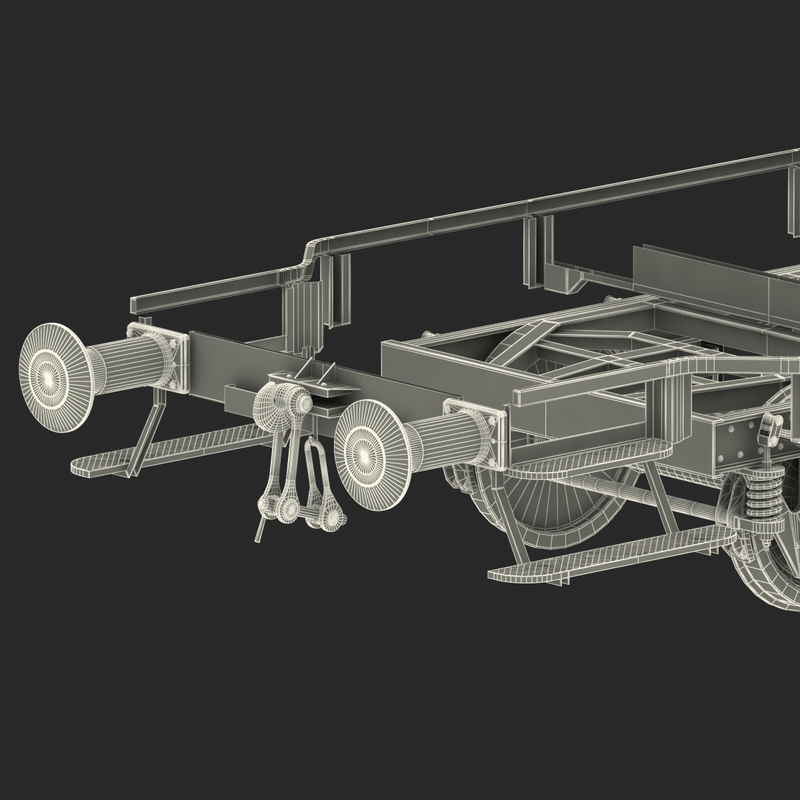 3d model train chassis