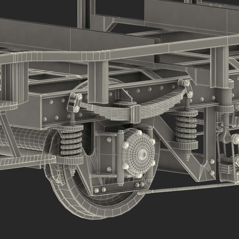 3d model train chassis