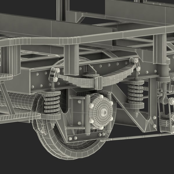 3d model train chassis