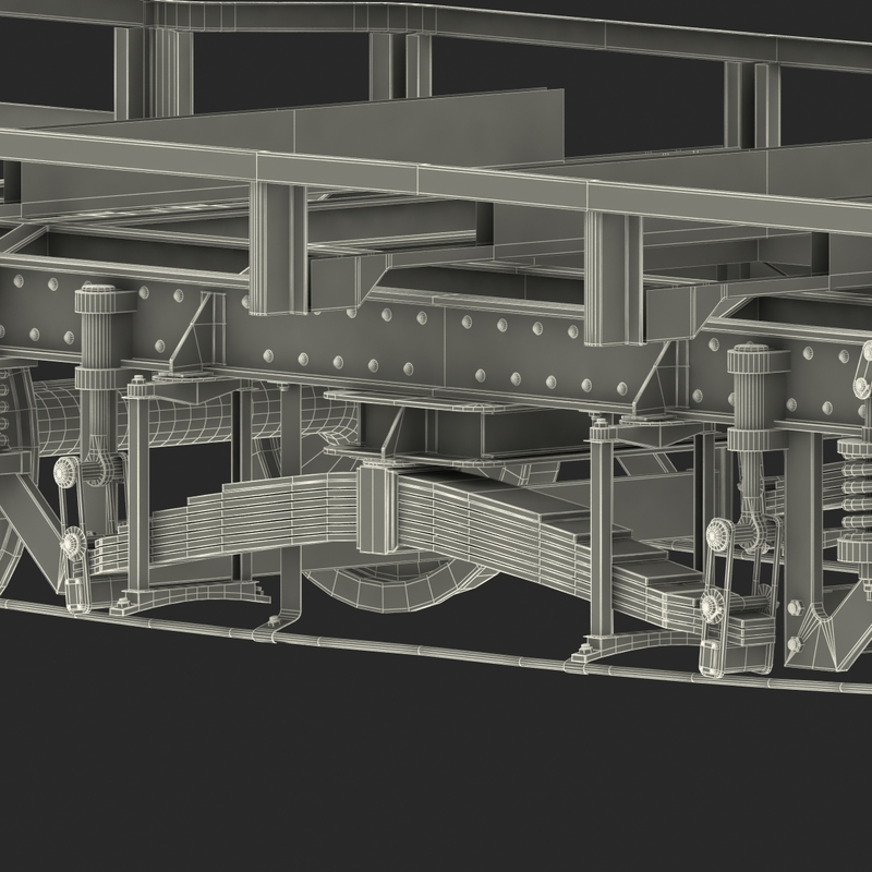 3d model train chassis