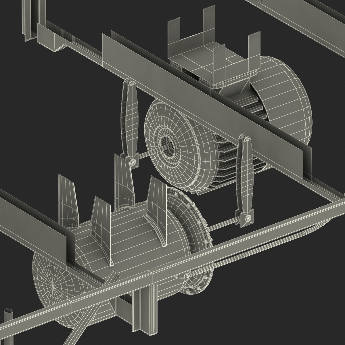 3d model train chassis