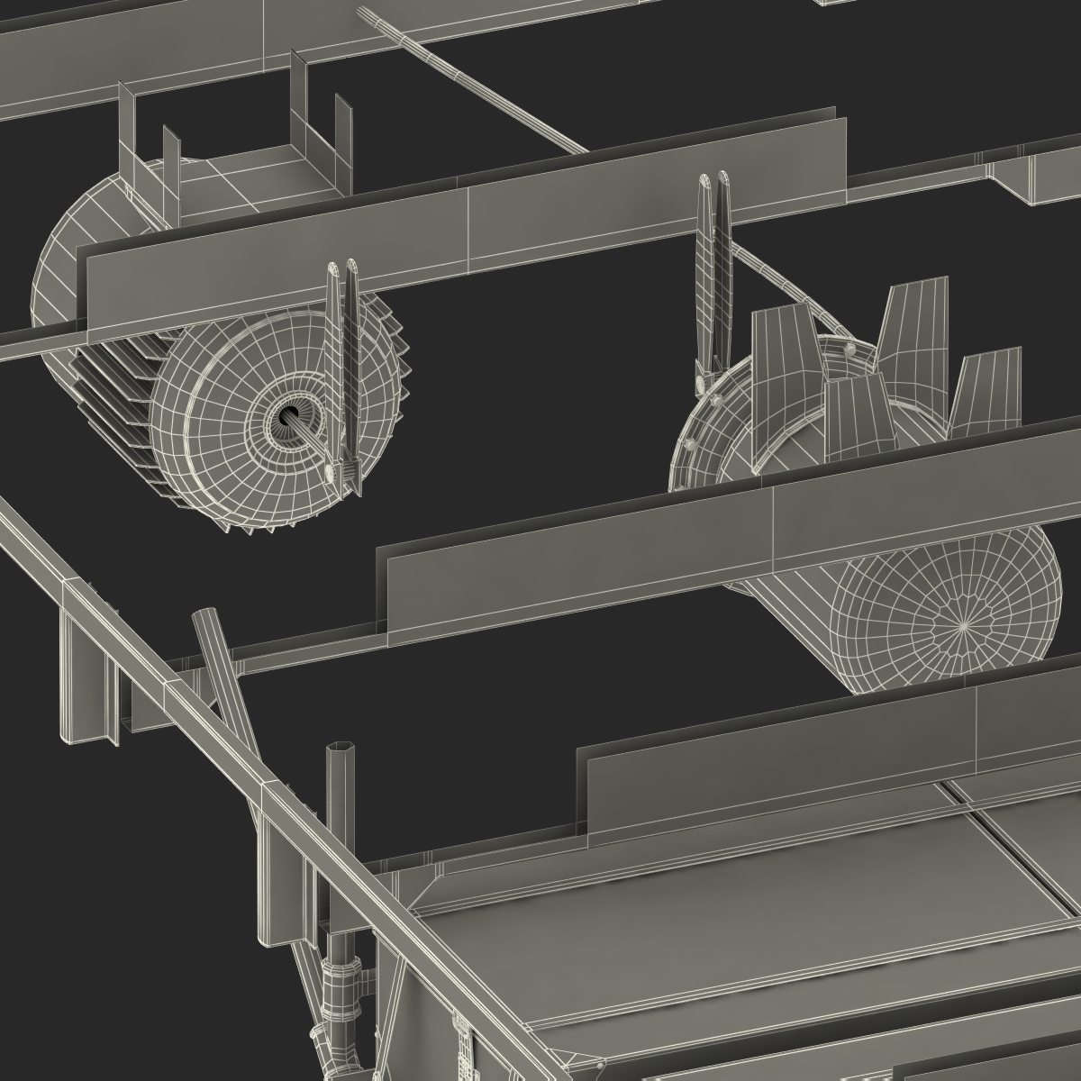 3d model train chassis