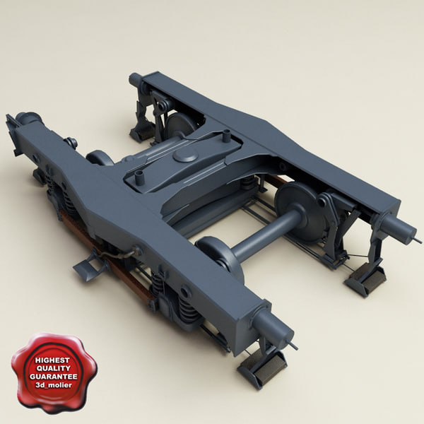3d model train chassis