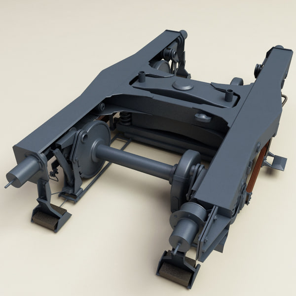 3d model train chassis