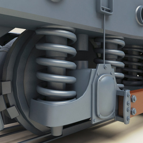 3d model train chassis