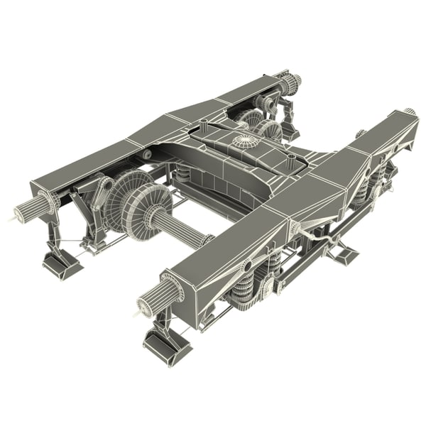 3d model train chassis