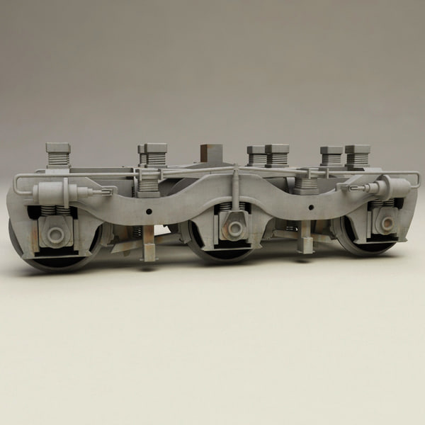 3d model train chassis