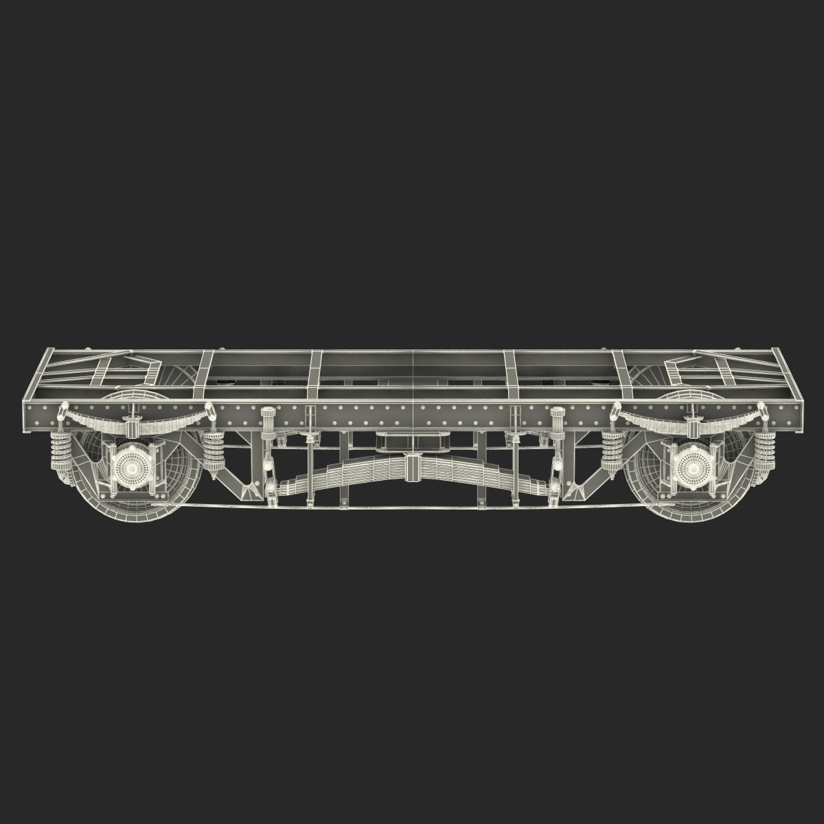 3d model train chassis