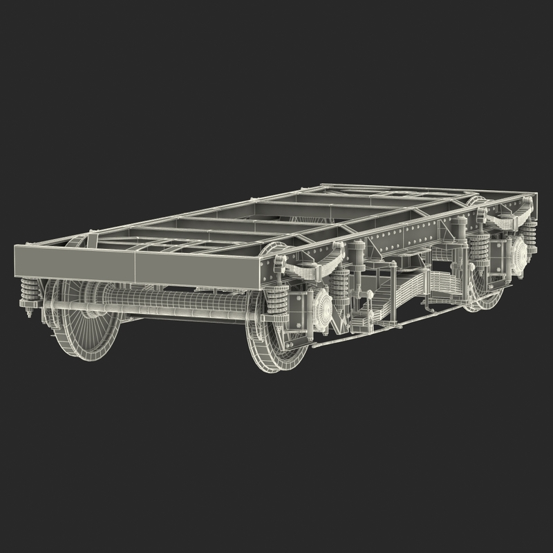 3d model train chassis
