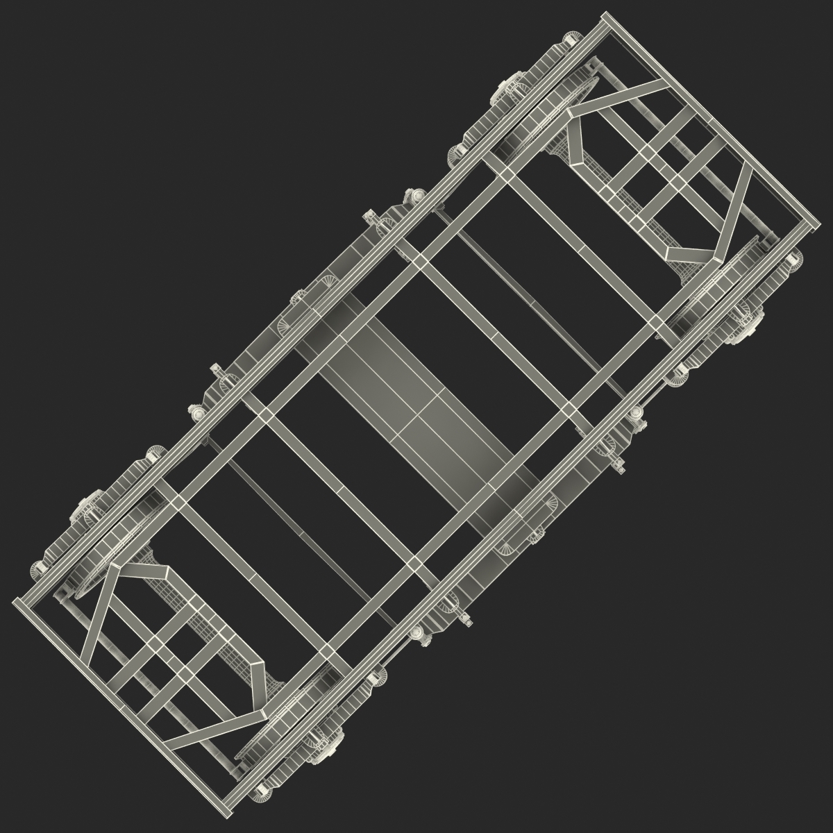 3d model train chassis