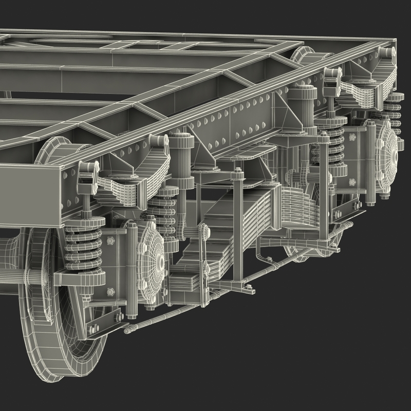 3d model train chassis